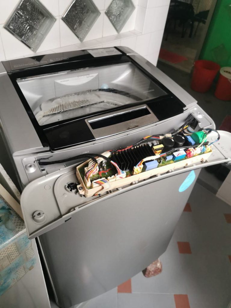 Washing Machine Checking For Door Lock Sensor - Washing Machine Repair ...